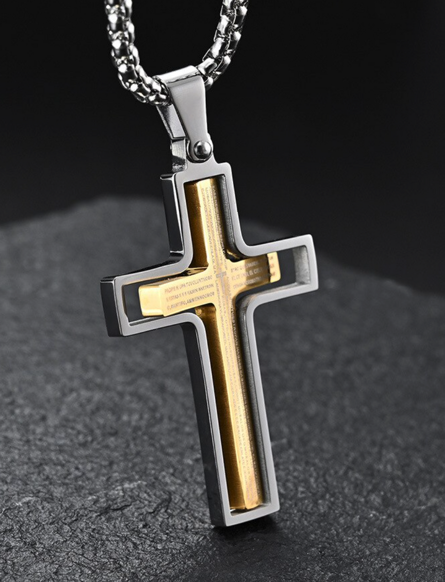 Two tone rotating cross – Lambence